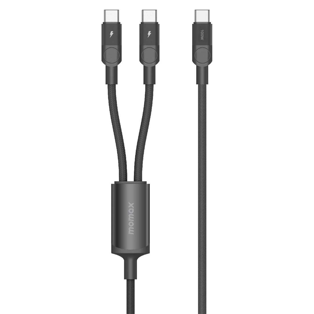 MOMAX Mag.Link 100W USB-C to 雙USB-C 2M 磁吸連接線 | One One Mall 網上商店